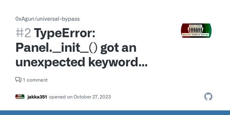 TypeError Panel Init Got An Unexpected Keyword Argument Subtitle Issue 2 0xAgun