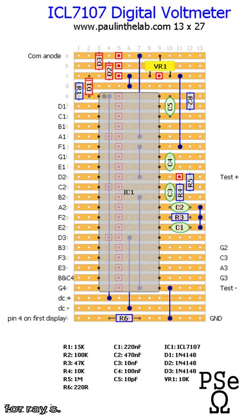 Paul In The Lab 7107 Led Voltmeter Stripboard Veroboard