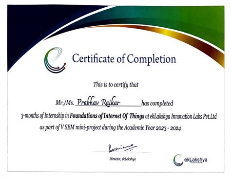 prabhav n raikar on linkedin iot internship innovation project