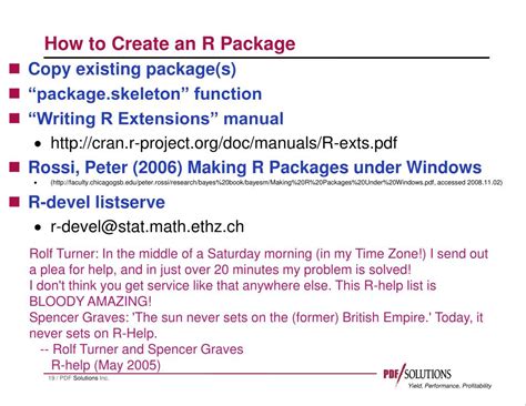 Ppt Creating R Packages Using Cran R Forge And Local R Archive