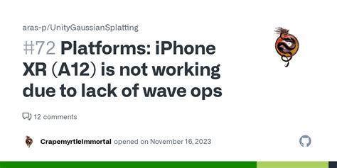 platforms iphone xr a12 is not working due to lack of wave ops