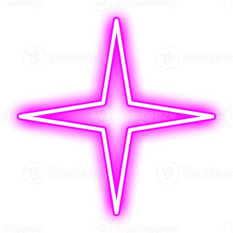Ninja Glowing Neon Pink Star PNG
