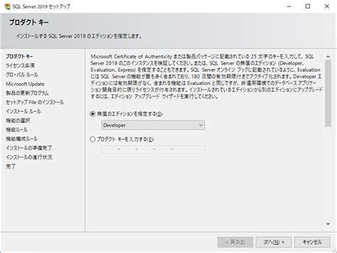 SQL Server のダウンロードとインストールセットアップ JOHOBASE