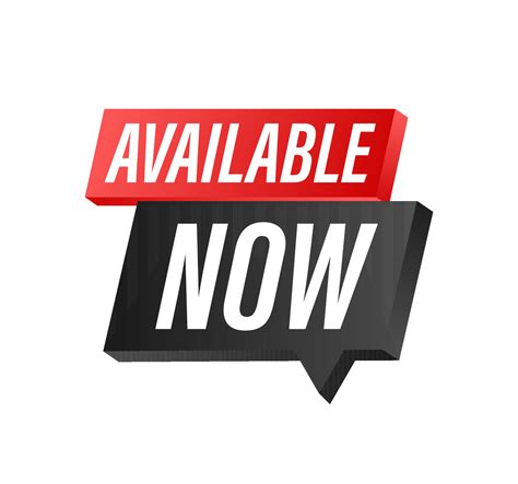 Available Now Label Badge Shop Now Vector Stock Illustration