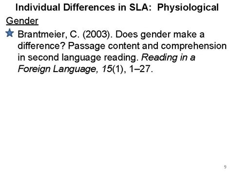Individual Differences In Sla How Do Individuals Differ