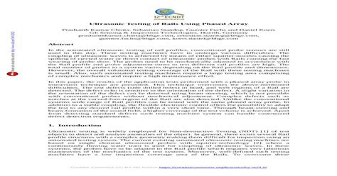 ultrasonic testing of rails using phased array · ultrasonic