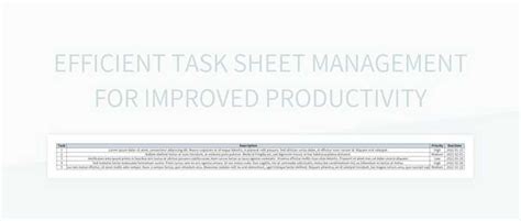 Optimizing Task Sheet Management To Boost Efficiency And Productivity