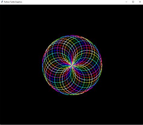 drawing circle spirograph using turtle in python follow tutorials