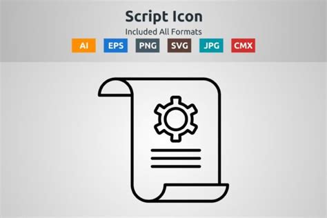 Script Vector Outline Icon Graphic By Abidehtisham Creative Fabrica