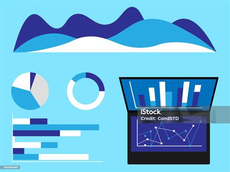 Ilustrasi Vektor Kumpulan Template Elemen Bagan Infografis Analis