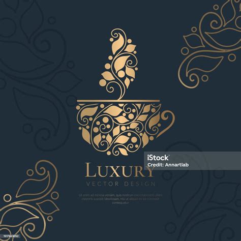 차 찻잔 추상적인 디자인입니다 벡터 그림입니다 음료 식품 및 기타 포장 유형에 사용할 수 있습니다 로고 모노그램 초대장 전단지 메뉴 브로셔 배경 또는 원하는 Ide에 적합