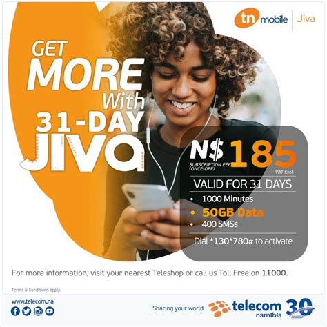 Telecom Namibia On Linkedin Get More Data And More Minutes With 31 Day Jiva To Activate Dial…