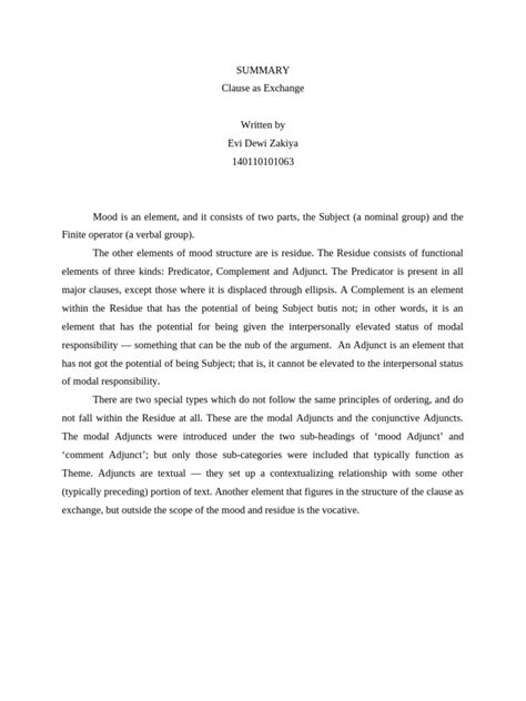 Summary Syntax Pdf