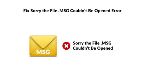 Msg Complete Guide To Fix The Error Sorry The Msg File Couldnt Be
