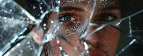 Premium Photo Frightened Young Woman With A Soiled Face Is Gazing