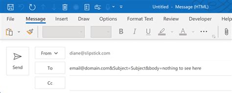 Outlook Command Lines Using M Switch Fail Slipstick Systems