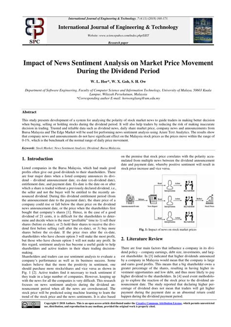 Pdf Impact Of News Sentiment Analysis On Market Price Movement During