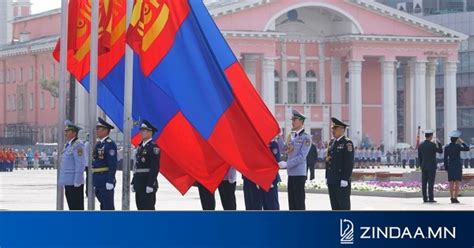 Монгол Улсын Төрийн далбааны өдөрт зориулсан цэргийн ёслол хүндэтгэлийн нэгдсэн бэлтгэл