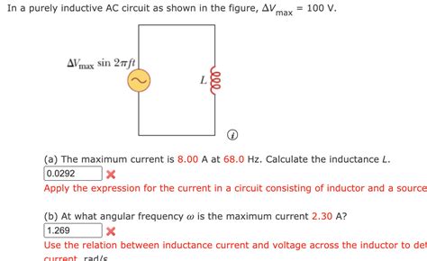 Solved In A Purely Inductive AC Circuit As Shown In The Chegg