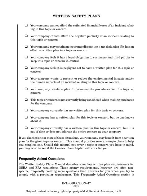 Fillable Online Written Safety Plans Manual Fax Email Print Pdffiller