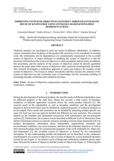 Pdf Improving System Of Objectives Maturity Through Systematic Reuse