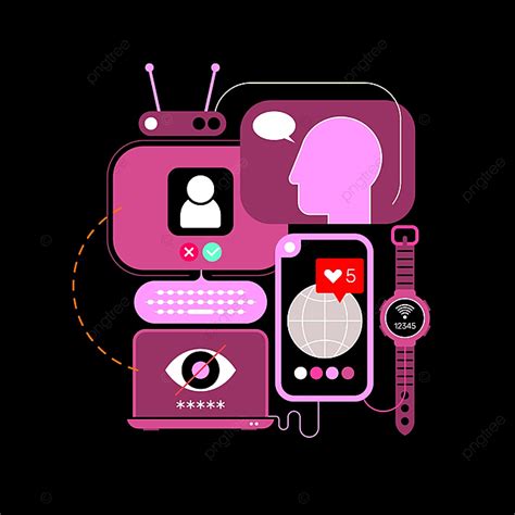 Social Network Illustration Vector Png Images Social Networking Vector Illustration Person It