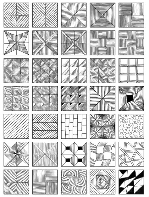 Black And White Zentangle Patterns