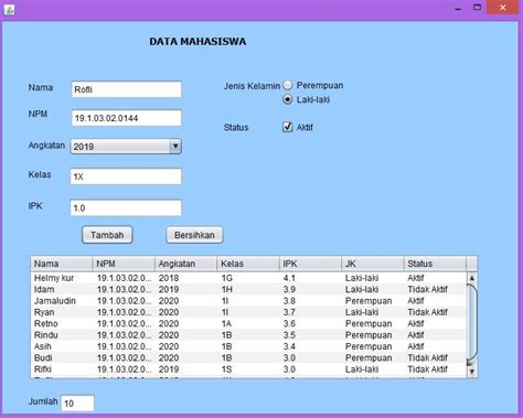 Java Netbeans Menampilkan Data Di Tabel Tanpa Database Vlog Orang It