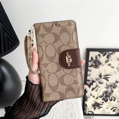 Designer Coach Phone Case Wallet Style For Iphone 12 13 14 15