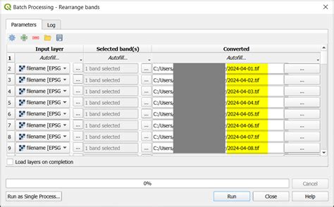 QGIS Batch Process To Save Bands Of A Raster Layer As Separate Raster Files Geographic