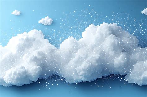 Abstract Cloud Computing Network Digital Connectivity And Data Flow