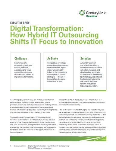 How Hybrid It Outsourcing Shifts It Focus To Innovation