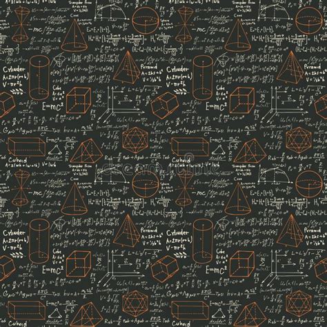 Math Seamless Pattern With Formulas And Sketches Stock Vector Illustration Of Black College