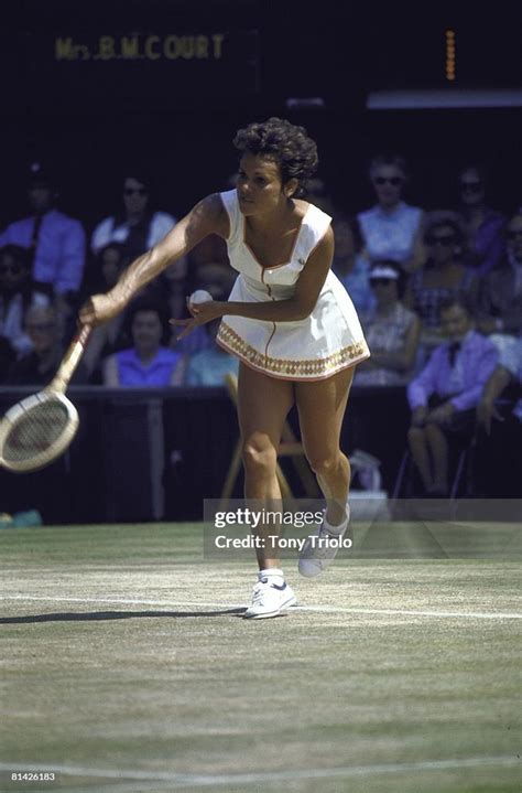 Wimbledon Aus Evonne Goolagong Cawley In Action During Finals Match