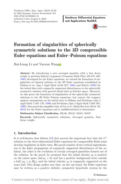 Formation Of Singularities Of Spherically Symmetric Solutions To The 3d
