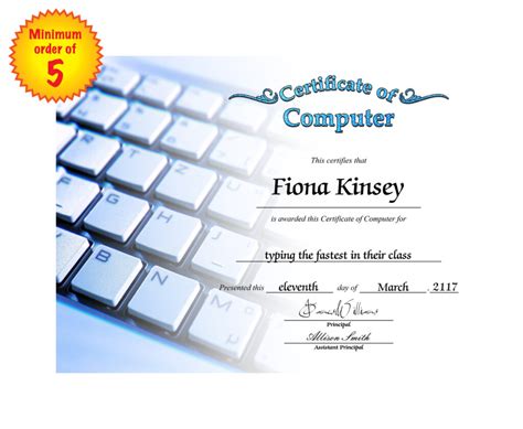 Picture Certificates Computer