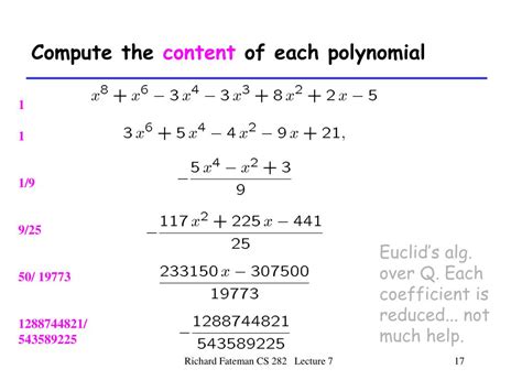 Ppt Polynomial Division Remaindergcd Powerpoint Presentation Free