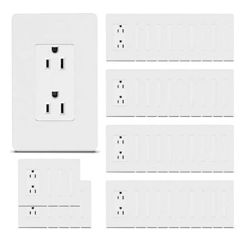 Lukyamzn 15a Decorator Receptacle Outlet With Wall Plate Non Tamper Resistant Ul Listed In