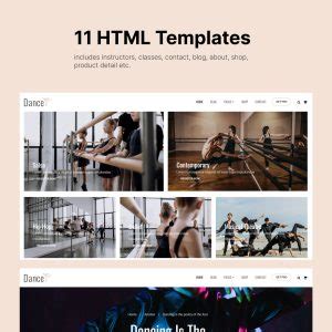 Dance Free Dance Studio HTML CSS Website Template