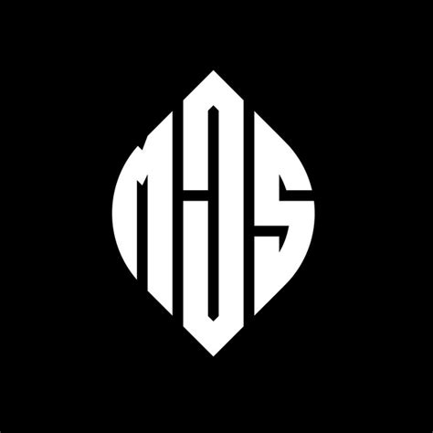 Premium Vector Mjs Circle Letter Logo Design With Circle And Ellipse Shape Mjs Ellipse Letters