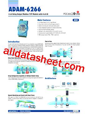 ADAM 6266 Datasheet PDF Advantech Co Ltd
