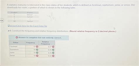 A Statistics Instructor Is Interested In The Class