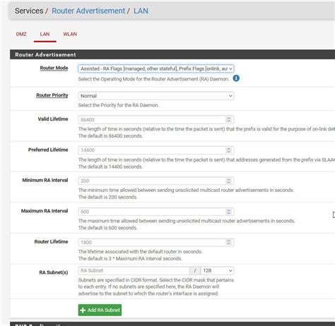 Configure IPv6 On Multiple LAN Interfaces Netgate Forum
