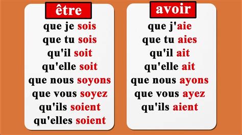 être Et Avoir Au Subjonctif Présent Youtube