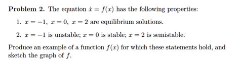 Solved Qualitative Ordinary Differential Equations Quiz On