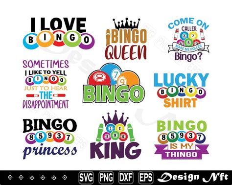 Bingo Svg Clipart Cut Files For Silhouette Vector Dxf Eps Png