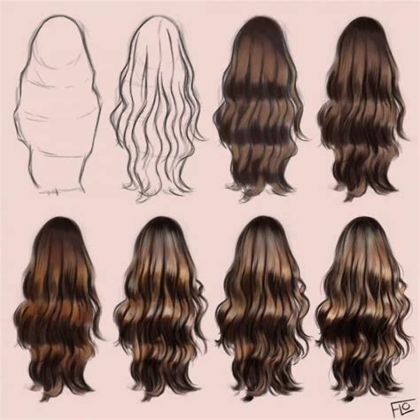 Как рисовать волосы 60 рисунков