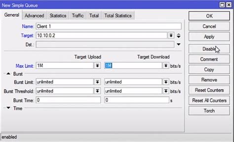 cara limit bandwidth di mikrotik per ip address