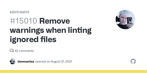 Remove Warnings When Linting Ignored Files · Issue 15010 · Eslint