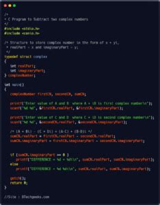 C Program To Add Two Complex Numbers BTech Geeks